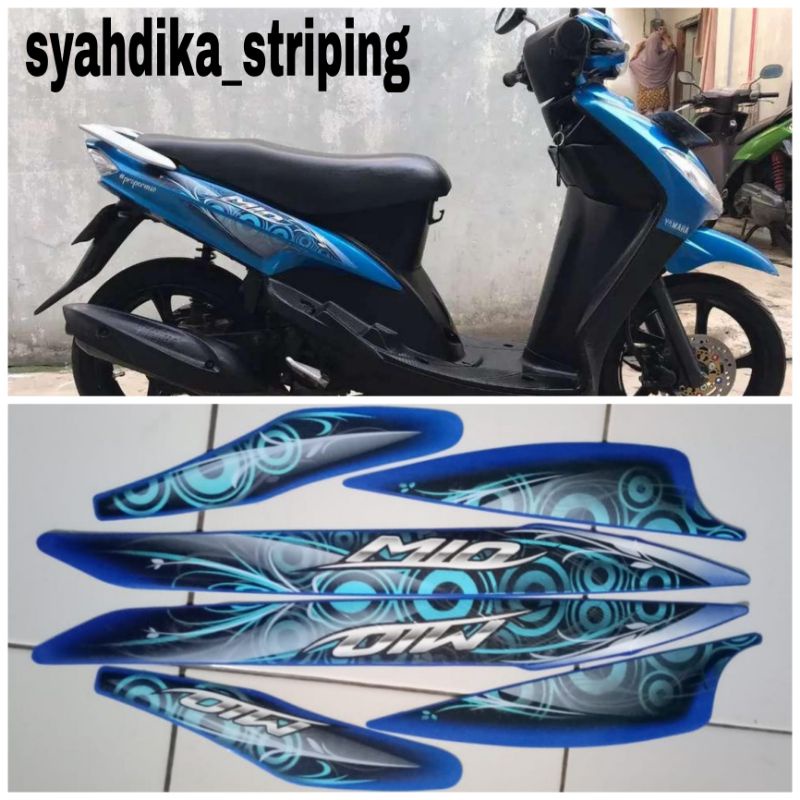 Jual STIKER STRIPING LIS BODY YAMAHA MIO SPORTY 2011 BIRU | Shopee ...