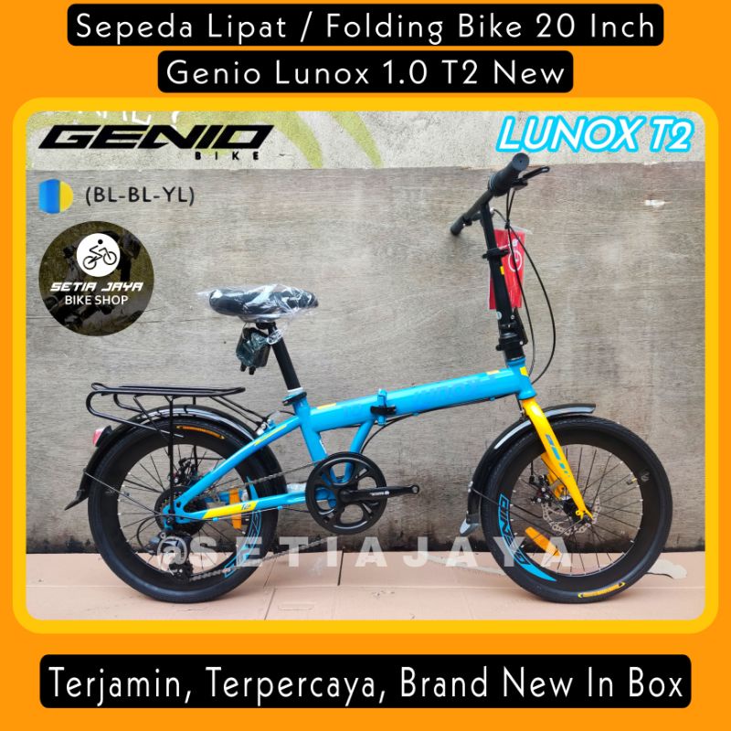 Jual Sepeda Lipat / Folding Bike 20 Inch GENIO LUNOX 1.0 T2 Steel 7 Speed New | Shopee Indonesia