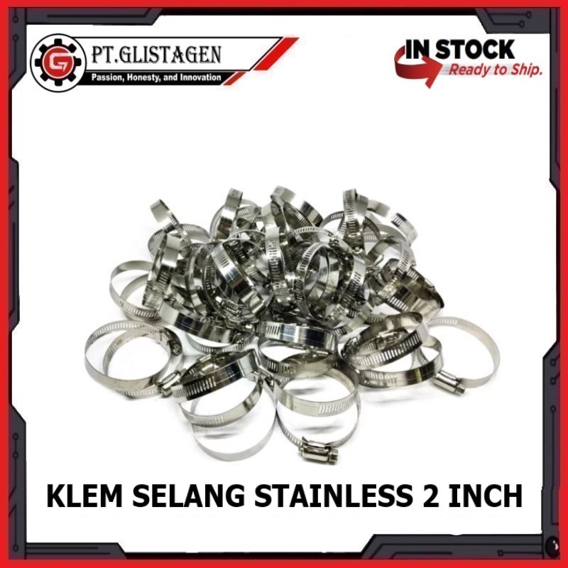 Jual Klem Selang Hose Clamp Stainless Steel Berkualitas 2" inch ...