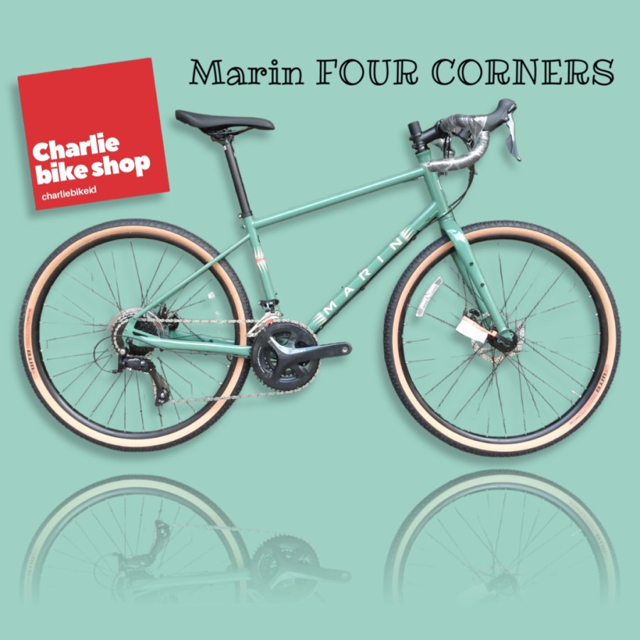 Jual Gravel Bike Crmo Marin Four Corners Disc Brake Green - Sepeda ...