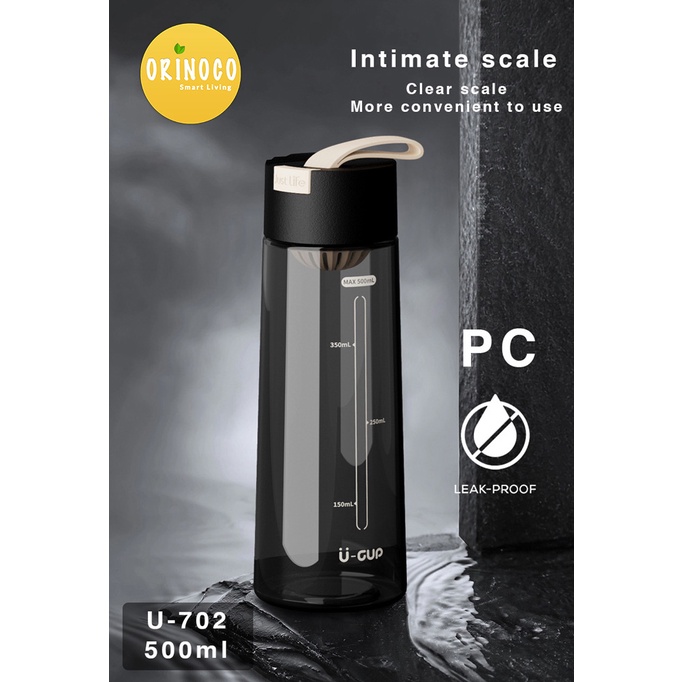 Jual Orinoco Botol Minum Plastik U-702 Plastic Infused Bottle 500ml ...