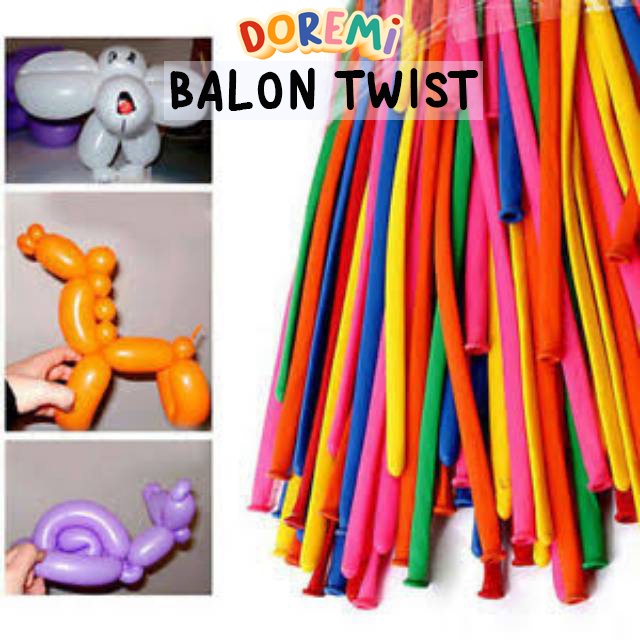 Jual DOREMI Balon Twist Cacing Pentil Chrome Matte Panjang 1 Pcs Satuan ...