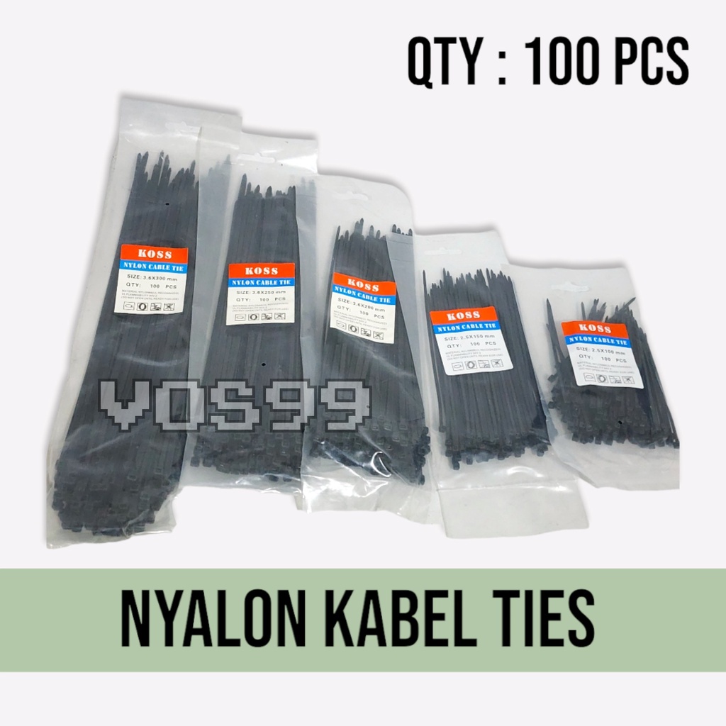 Jual TALI RIPET KABEL TIES CABLE TALI TIS ISI 100 PCS NYLON | Shopee ...