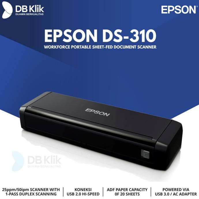 Jual Scanner EPSON DS-310 Workforce Portable Sheet-fed Document - DS310 ...