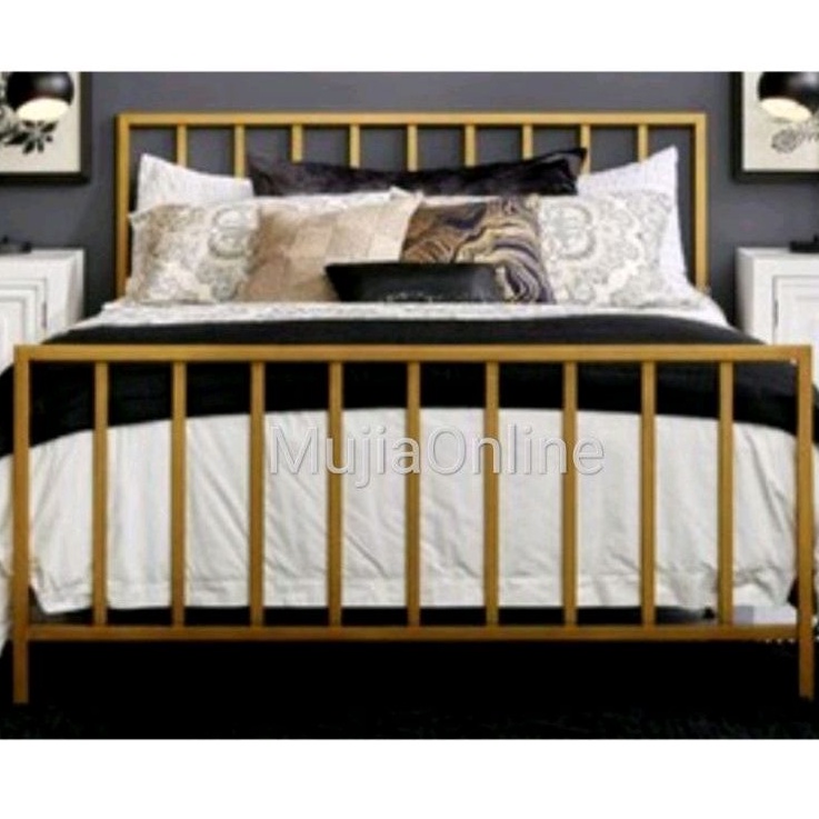 Jual 140/160/180x200cm RANJANG MODERN BESI COSTUM UKURAN DAN MODEL ...