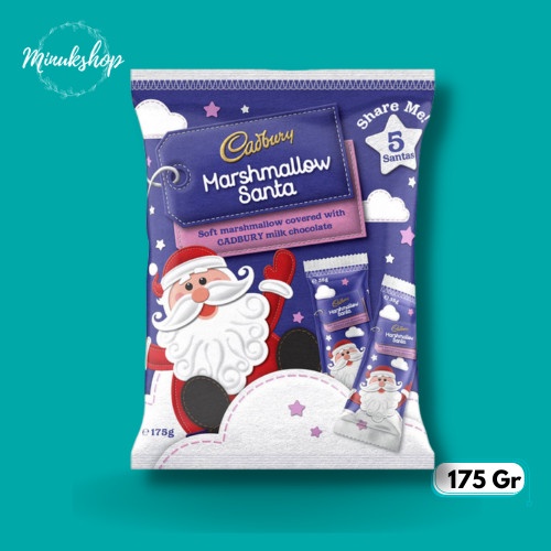 Jual Cadbury Milk Chocolate Marshmallow Santa Christmas Coklat Import ...