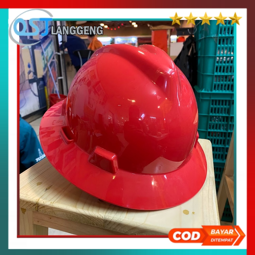 Jual Helm Safety MSA Full Brim Fastrack Ori - Helm Safety Proyek MSA ...