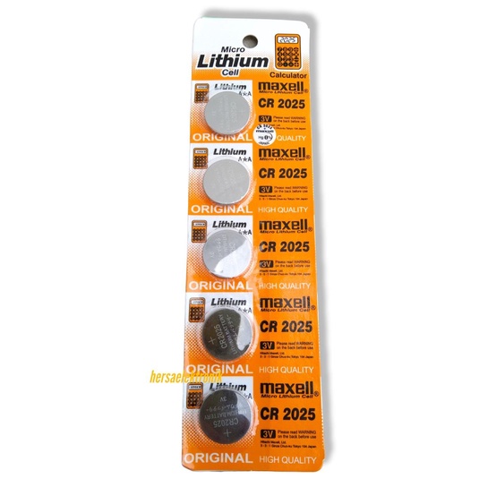 Jual baterai kalkulator micro lithium maxel CR 2025 | Shopee Indonesia