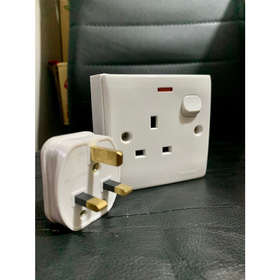 Jual Stop Kontak AC Set Morgen 1 Set Komplit Colokan AC | Shopee Indonesia