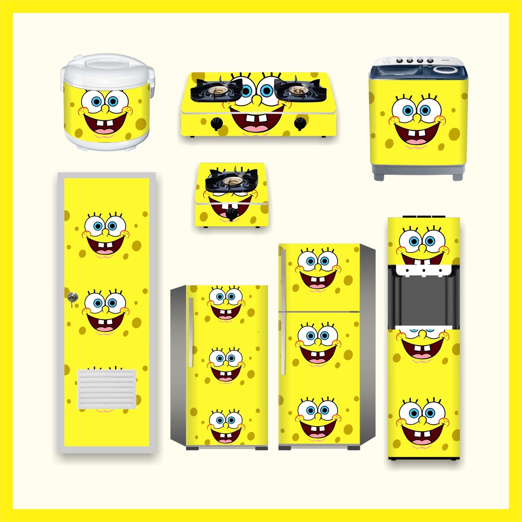 Jual STIKER DEKORASI PAKET DAPUR STIKER SET MOTIF SPONGEBOB TERBARU ...