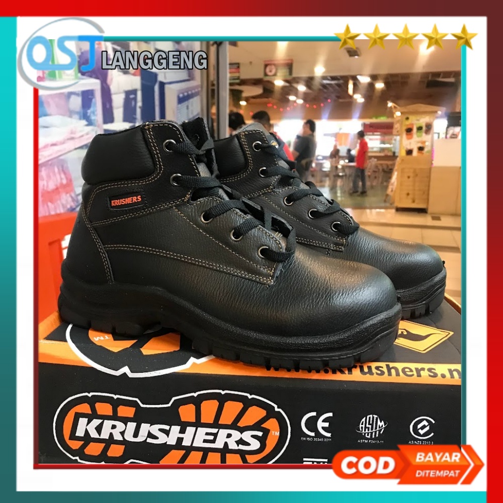 Jual Sepatu Safety Krushers Dallas Hitam / Sepatu Safety Dallas Hitam ...