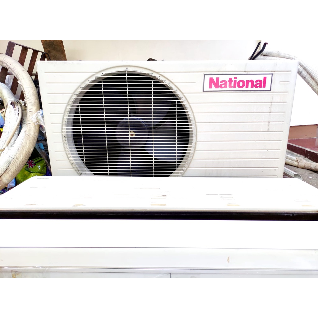 Jual AC Split 1/2 PK Merk NATIONAL Bekas Bagus Indoor Outdoor 0.5 PK ...
