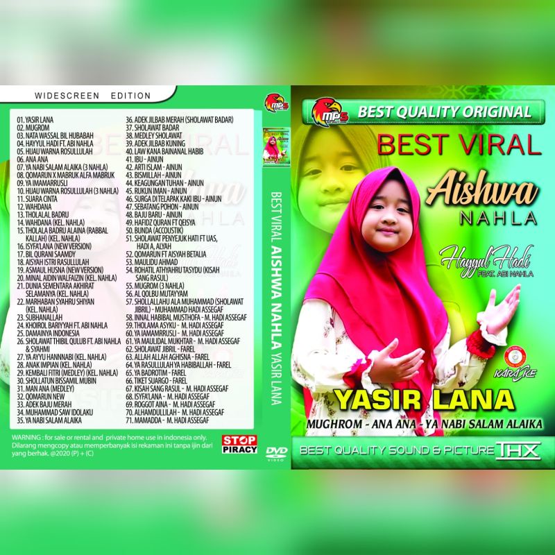 Jual Kaset Mp 5 Lagu Anak Religy BEST VIRAL AISHWA NAHLA : YASIR LANA [ 2022 ] | Shopee Indonesia