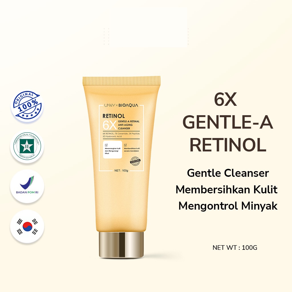 Jual BIOAQUA 6X Gentle-A Retinol Cream Wajah Anti Aging Pelembab Wajah ...