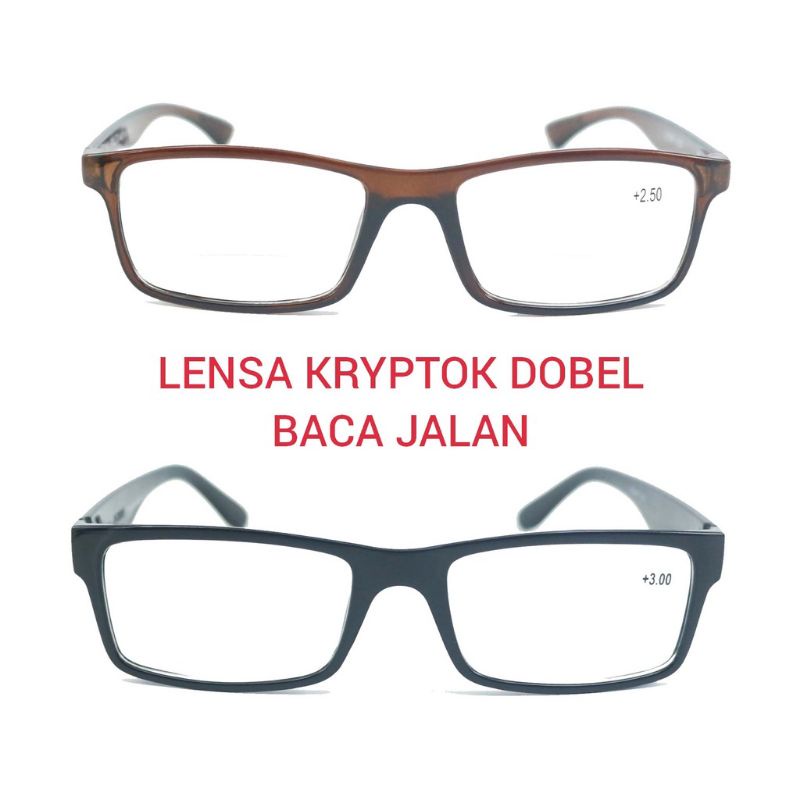 Jual NW441 KACAMATA BACA DOBEL BACA JALAN / KACAMATA KRYPTOK BIOFOCAL ...