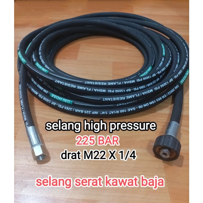 Jual selang high pressure utuk mesin karcher dan sejenis nya drat M22 ...