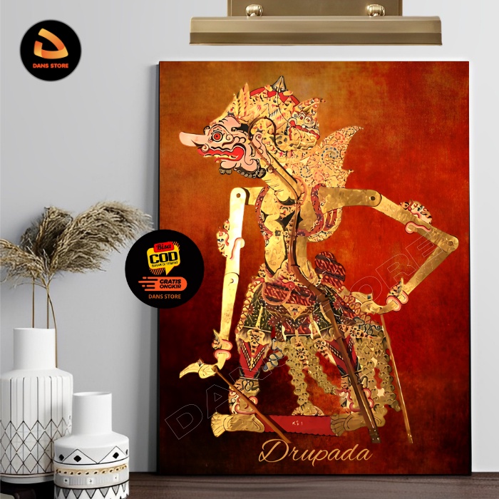 Jual Hiasan Dinding Gambar Wayang Kulit Drupada Pajangan Dinding dan ...
