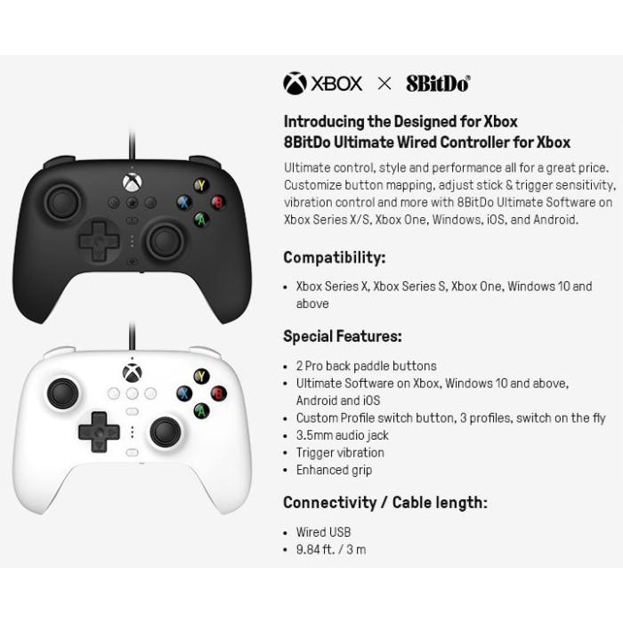 Jual 8Bitdo Ultimate Wired Controller Xbox Gamepad Windows Pc Xbox ...