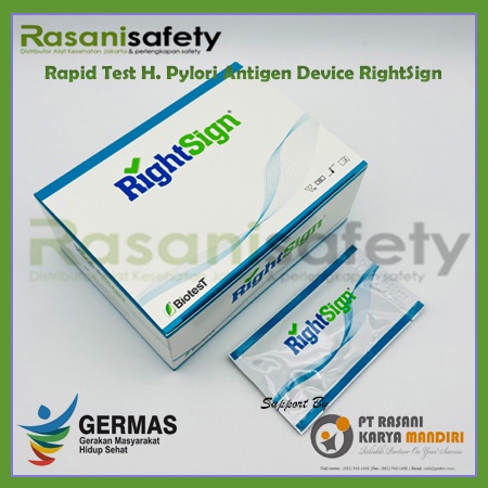 Jual Test Kit Hpylori Device RightSign Isi 25 Alat Tes Cassette H ...