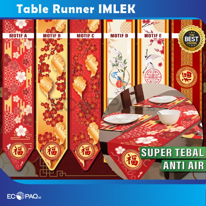 Jual Table Runner - Taplak Meja - Imlek Chinese New Year | Shopee Indonesia