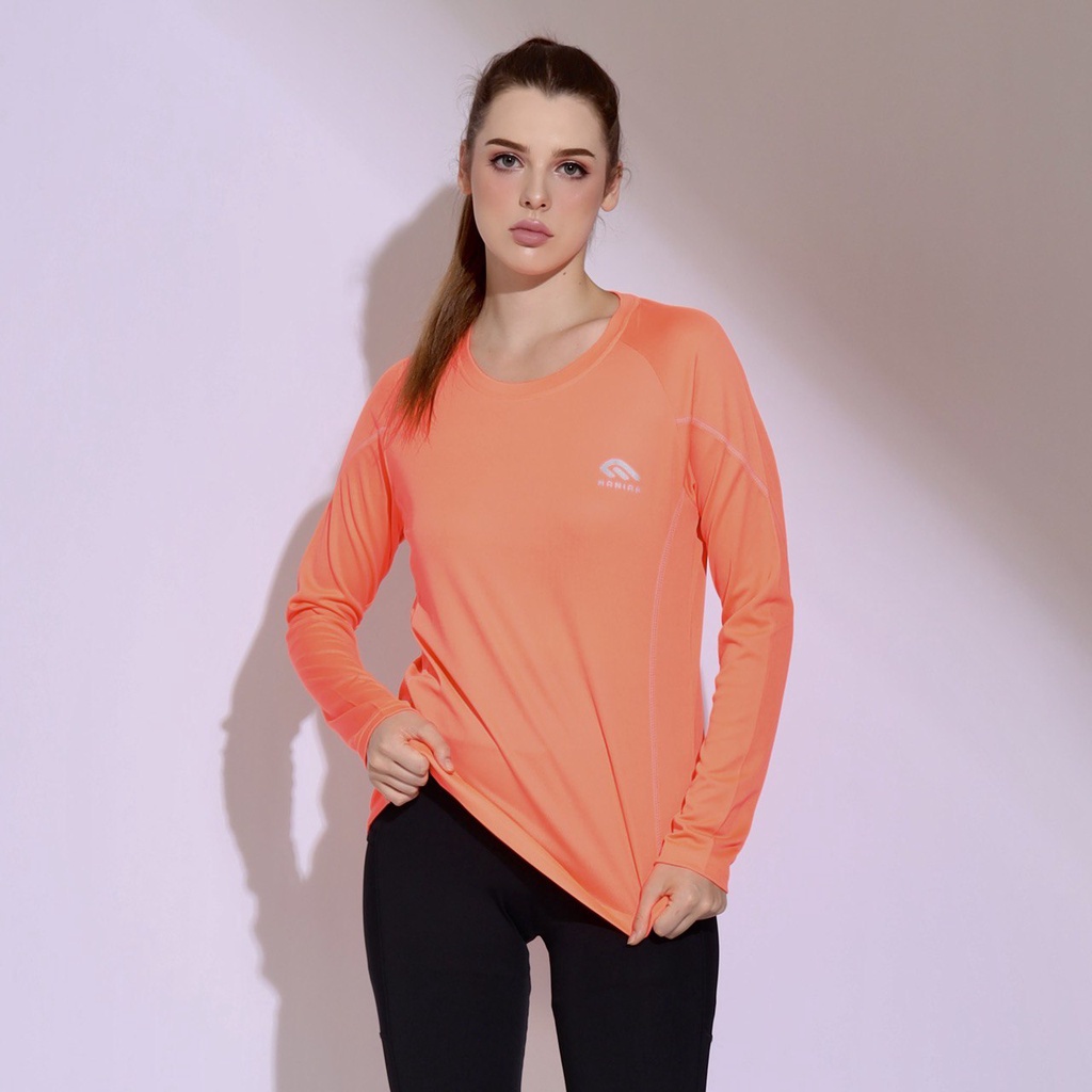 Jual MANIAK Kaos Olahraga Lengan Panjang Wanita Baju Atasan Running Lari Gym Fitnes Senam Zumba ...