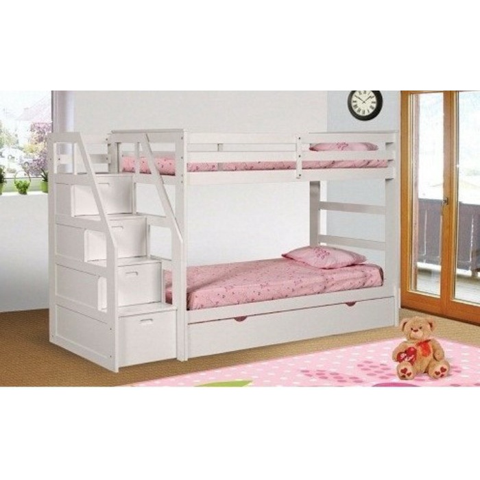 Jual Tempat Tidur Tingkat Cat Duko White Harga Terjangkau | Shopee ...