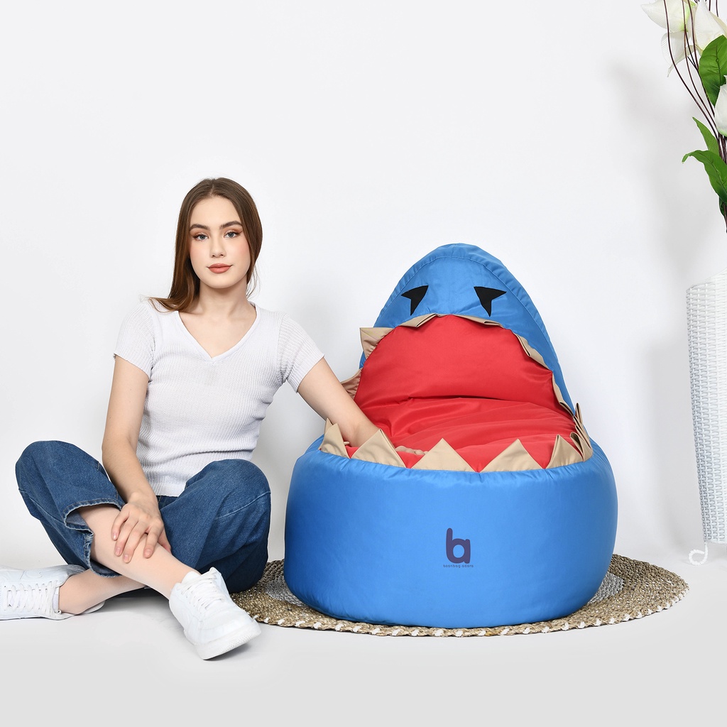 Jual Beanbag Sofa Anak Karakter Hiu - Mowly Shark Beanbag | Shopee ...