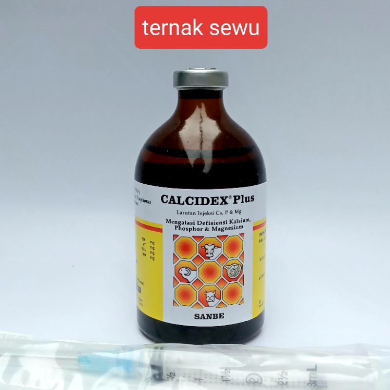 Jual CALCIDEX SANBE injeksi 100ml obat ternak sapi kambing domba lumpuh ...