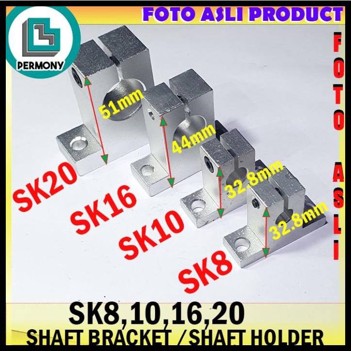 Jual Sk10 Shaft Holder Horizontal Linear Bracket Rail Sk10 Sk-10 ...