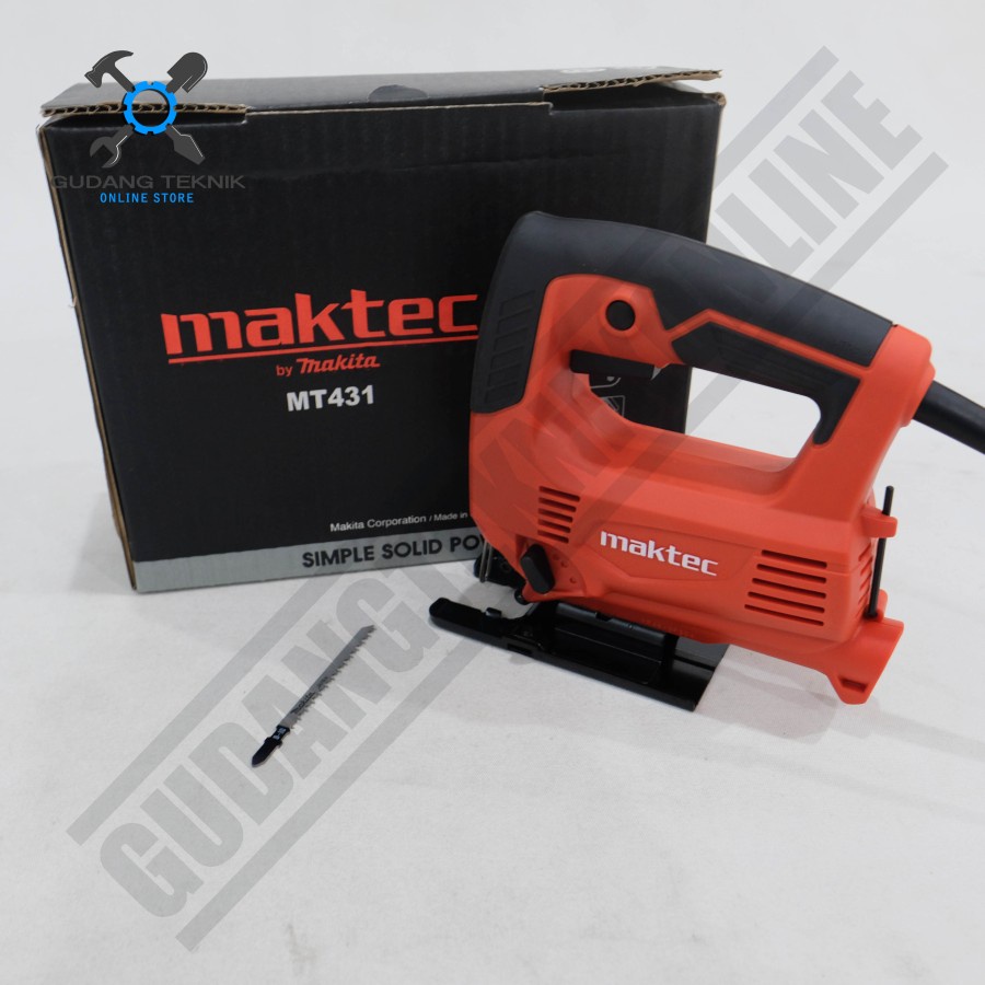 Jual Mesin Jigsaw MAKTEC MAKITA MT431 M4301B Mesin Jig Saw Maktec MT 431 M 4301B Mesin Gergaji Kayu Triplek Mika Shopee Indonesia
