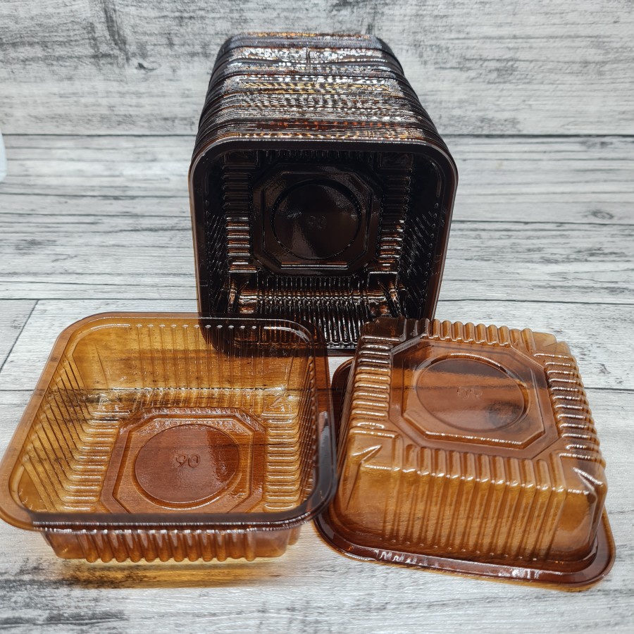 Jual Tray mooncake Brown / tray mika coklat / alas tatakan kue bulan / pudding / cake | Shopee ...