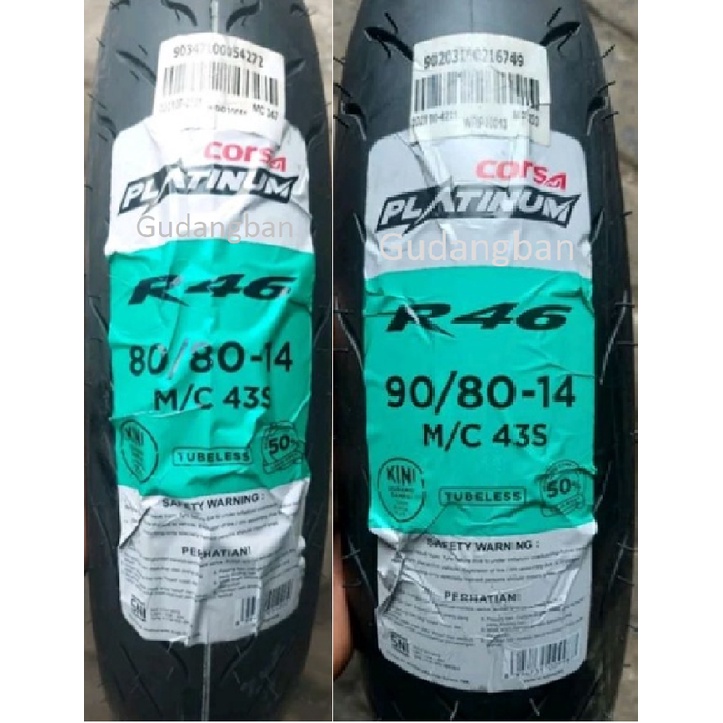 Jual Paket R46 80 80 14 dan 90 80 14 Soft Compound Corsa Platinum Ban ...
