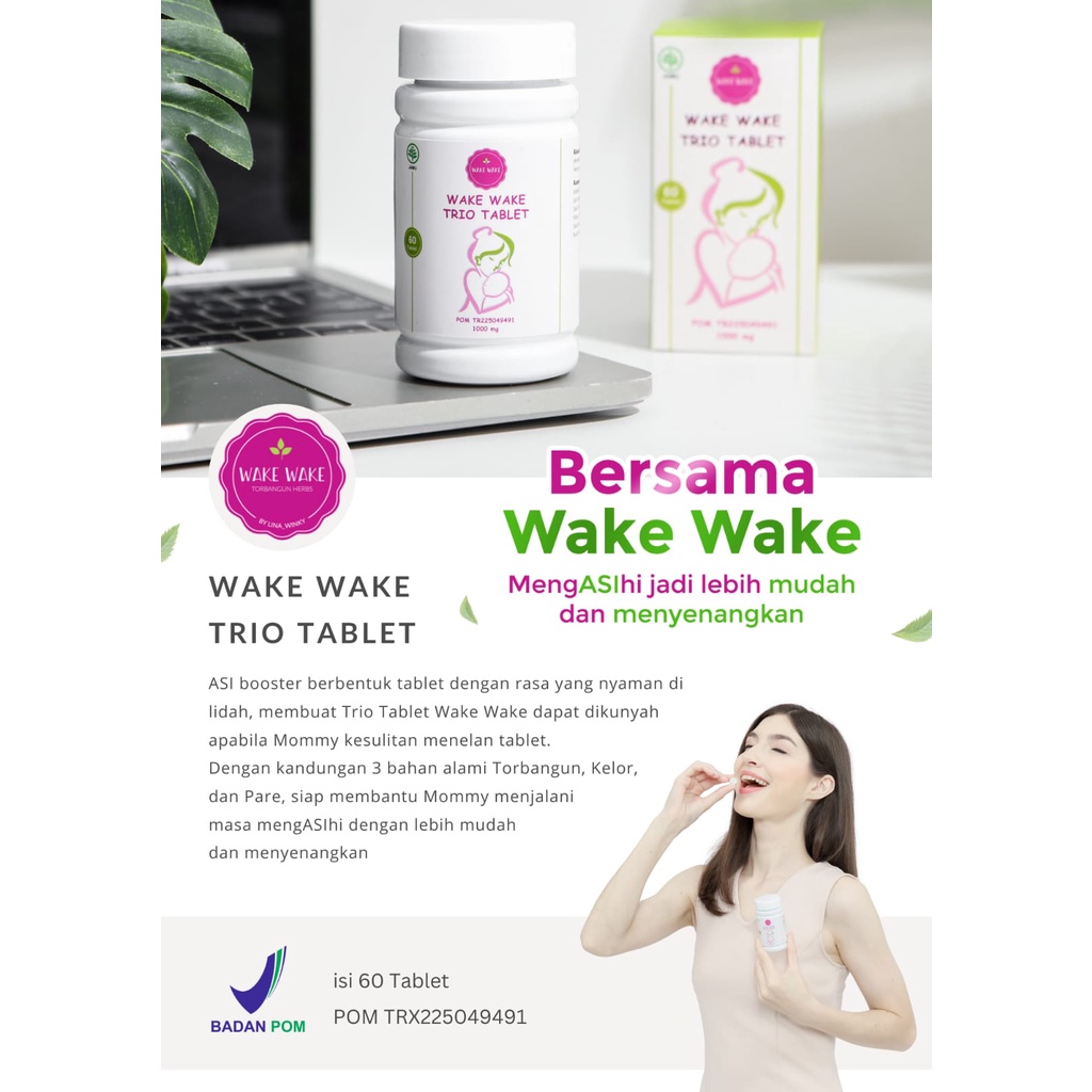 Jual Asi Booster Torbangun Wake wake Trio Booster Isi 60 Tablet ...