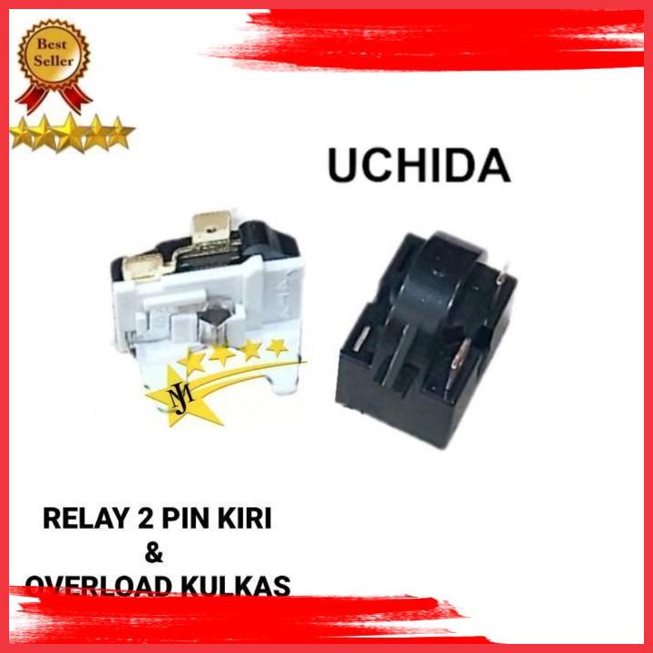 Jual (JMS) Relay 2 Pin Kiri + Ptc Overload Kulkas Uchida 1 Pintu / 2 Pintu | Shopee Indonesia