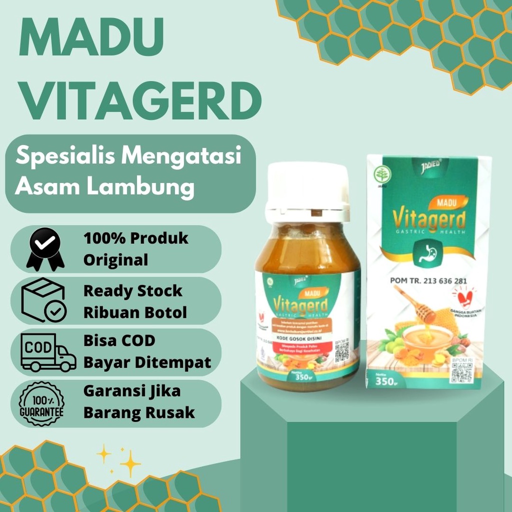 Jual MADU VITAGERD Herbal Original Solusi Tepat Atasi GERD Dan Asam ...