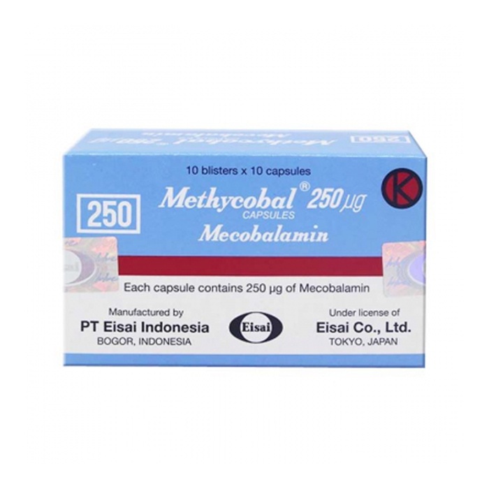 Jual METHYCOBAL 250MCG 1 STRIP ISI 10 CAPSUL/MECOBALAMIN/OBAT NEUROPATI ...