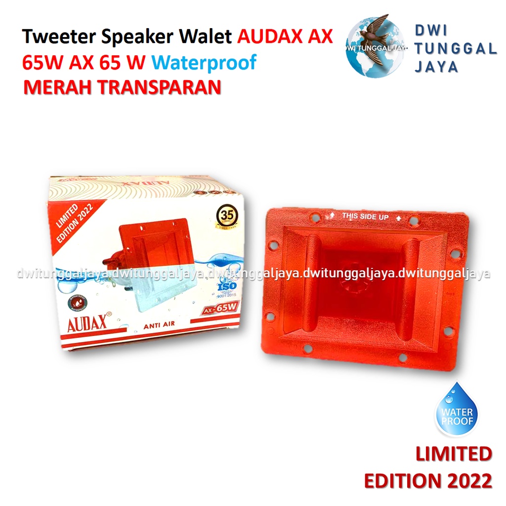 Jual Tweeter Tuiter Speaker Spiker Walet AUDAX AX 65 W AX 65W Merah ...