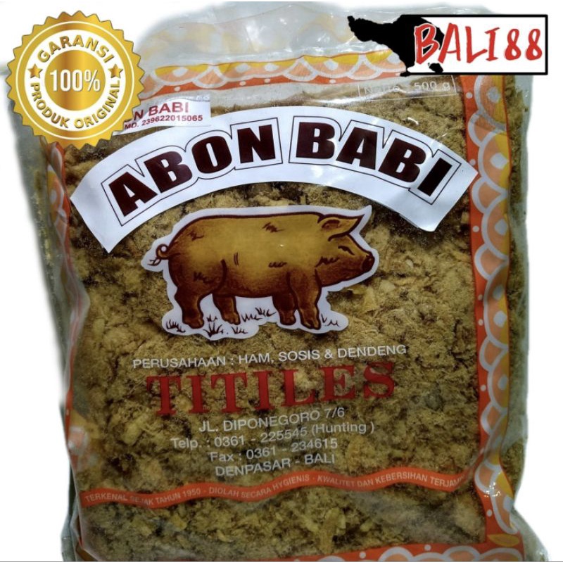 Jual ABON BABI TITILES ASLI ORIGINAL 500GR | Shopee Indonesia