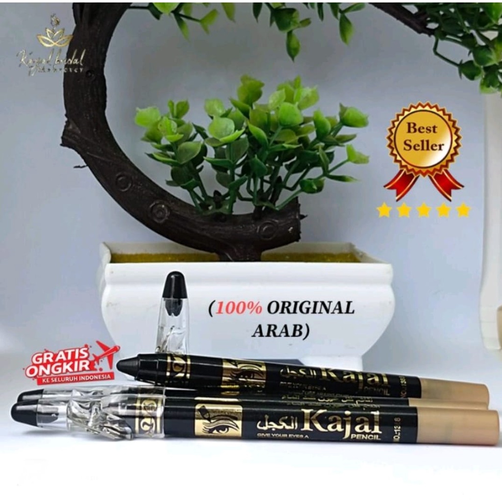 Jual Pensil Celak KAJAL Arab Waterproof Serutan | Shopee Indonesia