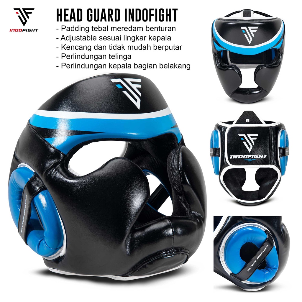 Jual Head Guard Boxing Indofight Helm Tinju Pelindung Kepala Boxing ...