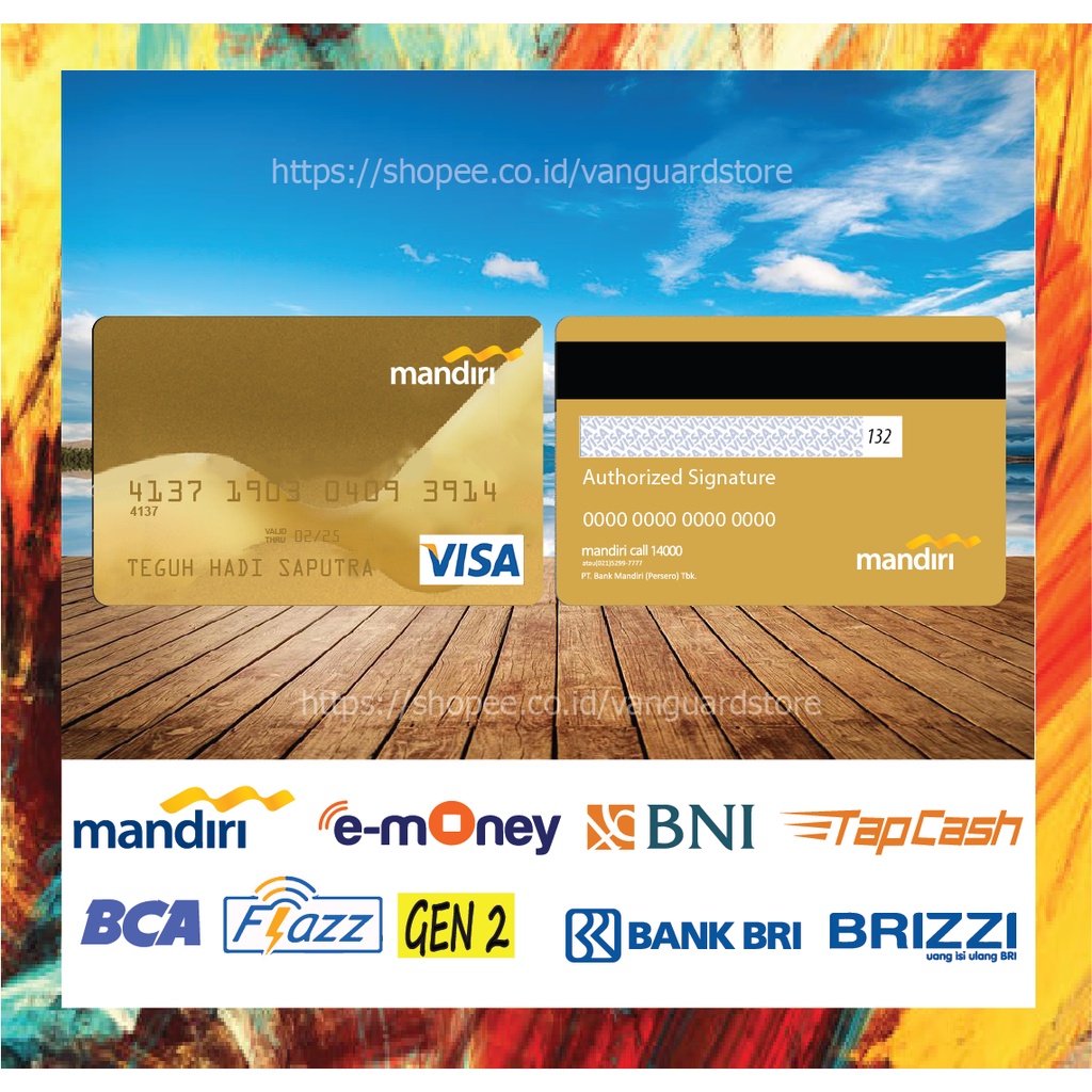 Jual KARTU E MONEY E TOLL KARTU MANDIRI VIsA COKLAT 4 DEBIT CREDIT ...