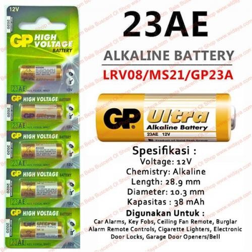 Jual Baterai GP Ultra Super Alkaline GP 23A 23AE V23GA MN21 12V Battery | Shopee Indonesia