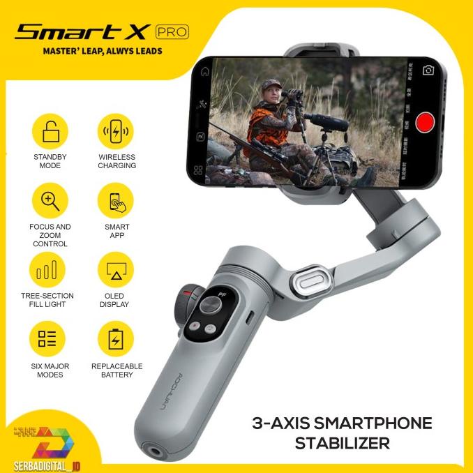 Jual AOCHUAN Smart X PRO Gimbal Stabilizer 3-AXIS Smartphone With Light | Shopee Indonesia