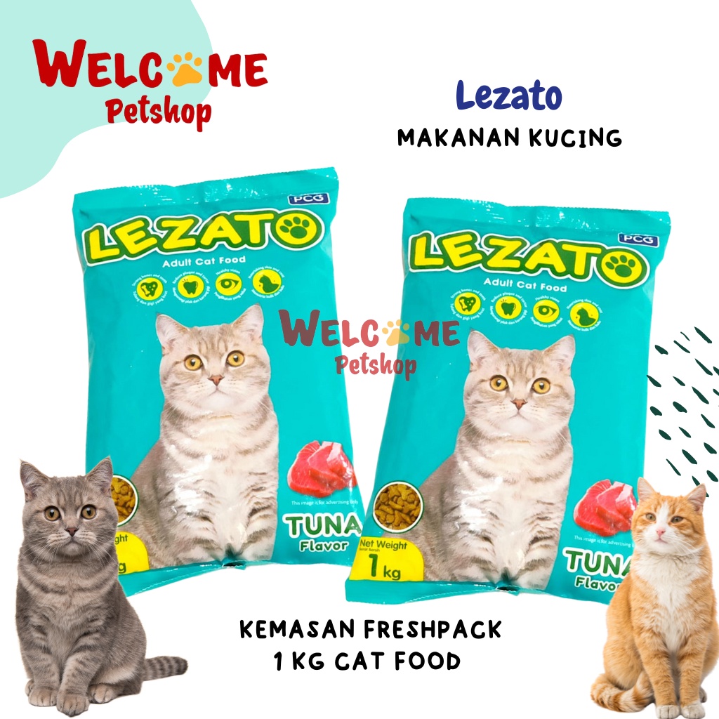 Jual Lezato Makanan Kucing 1kg Freshpack Tuna Wangi Cat Food Enak Adult ...