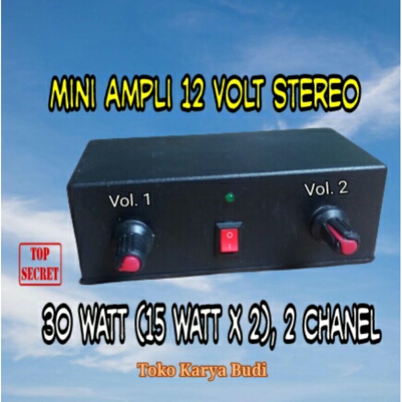 Jual Power mini 12 volt stereo / 2 chanel | Shopee Indonesia