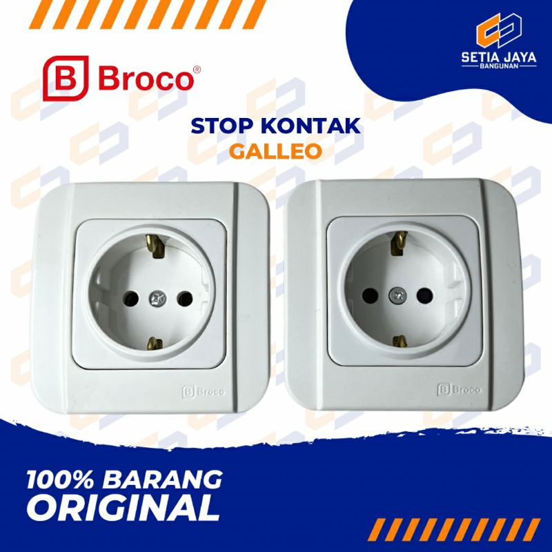 Jual Stop Kontak / Colokan Listrik / Dinding Broco Galleo /Galeo Inbow ...