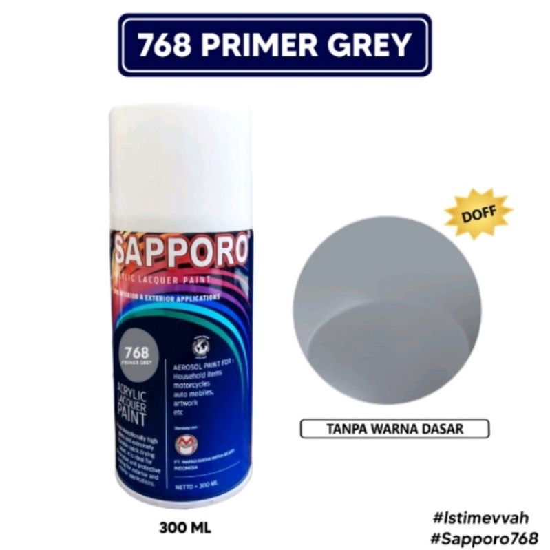 Jual Saporo Sapporo 768 primer grey 300ml cat semprot Pylox undercoat ...