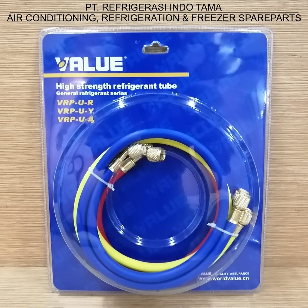 Jual Charging Hose VALUE R22 90cm VRP-U-R/Y/B - 1 SET / Selang Manifold ...