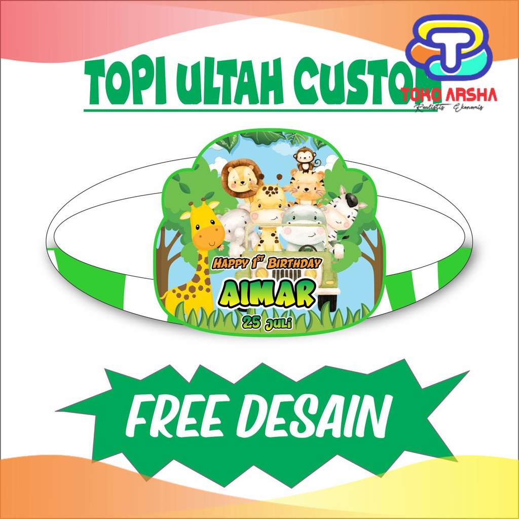 Jual Ready TOPI ULANG TAHUN ANAK CUSTOM Toko_Arsha | Shopee Indonesia