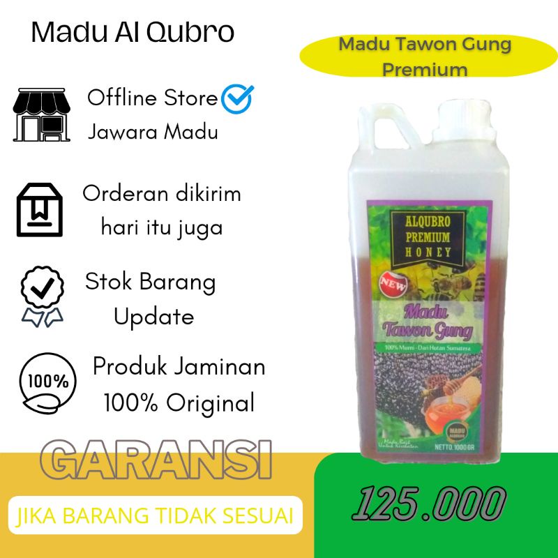 Jual madu asli murni 100% tawon gung premium 1kg khasiat menjaga sistem ...